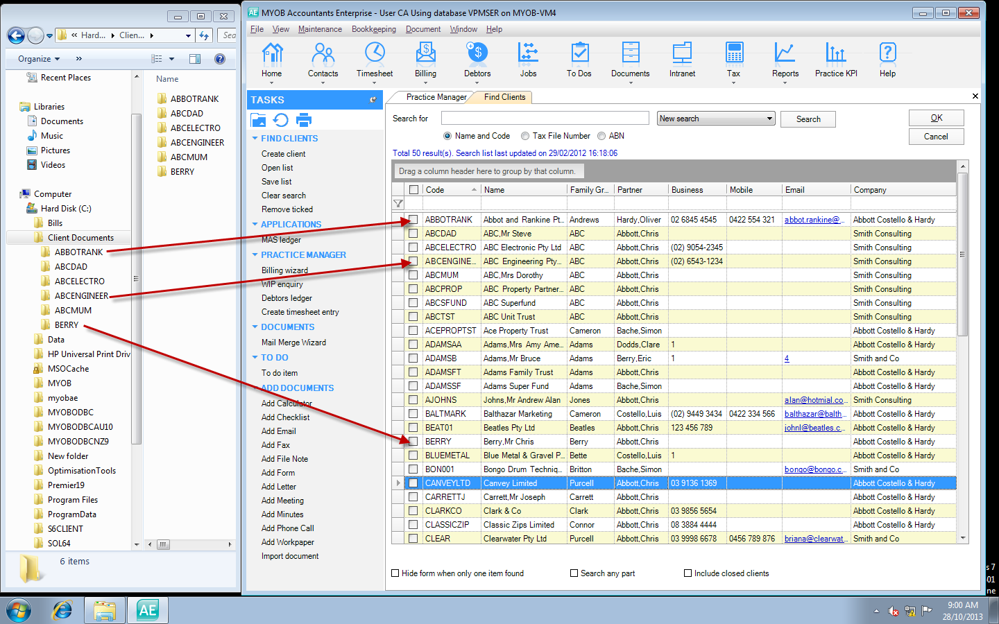Directory folder structure