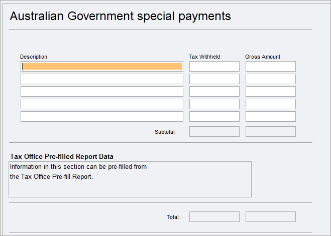 Australian Government special payments (eps)