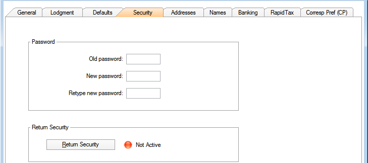 Setting up the Return Security Administrator's Group
