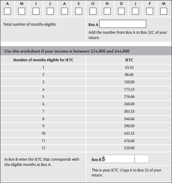 IR3 Question 32 Independent earner tax credit (IETC)