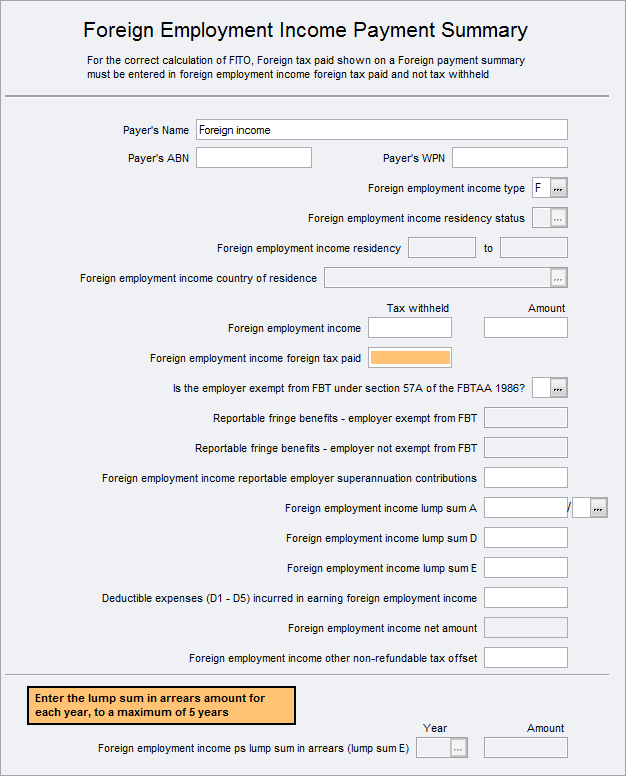 Foreign employment income payment summary (fei) 2024