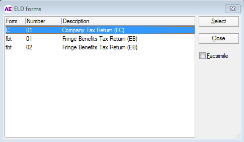 Printing the FBT return