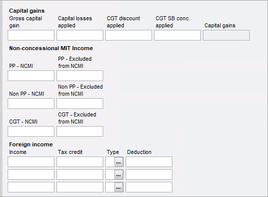 Trust income schedule (DISTBENTRT) and Distributions received from ...