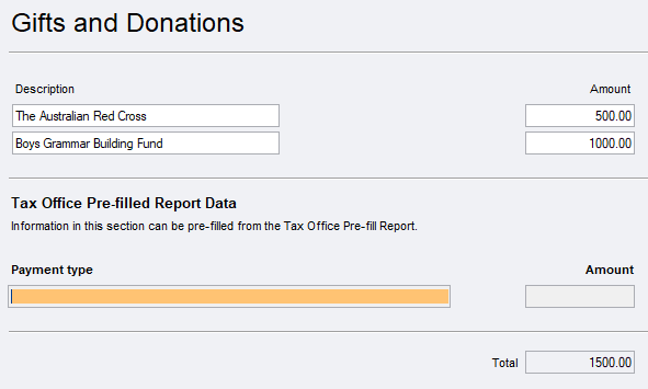 Gifts or Donations worksheet (pgd)