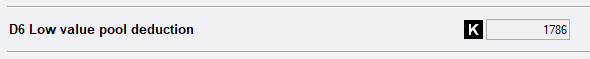 Item D6 - Low value pool deduction 2024
