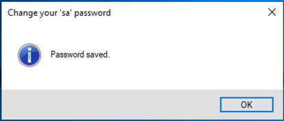 Changing the default password for 'sa' username in SQL