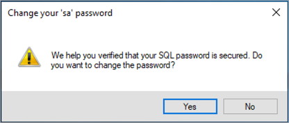 Changing the default password for 'sa' username in SQL