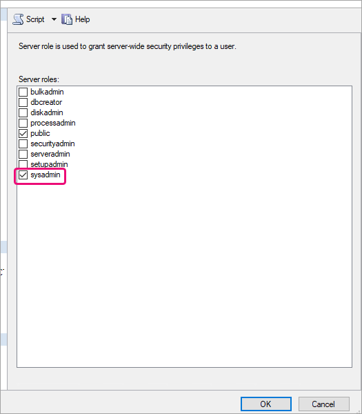 Changing the default password for 'sa' username in SQL