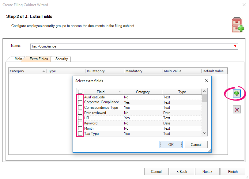 Adding a new Filing Cabinet
