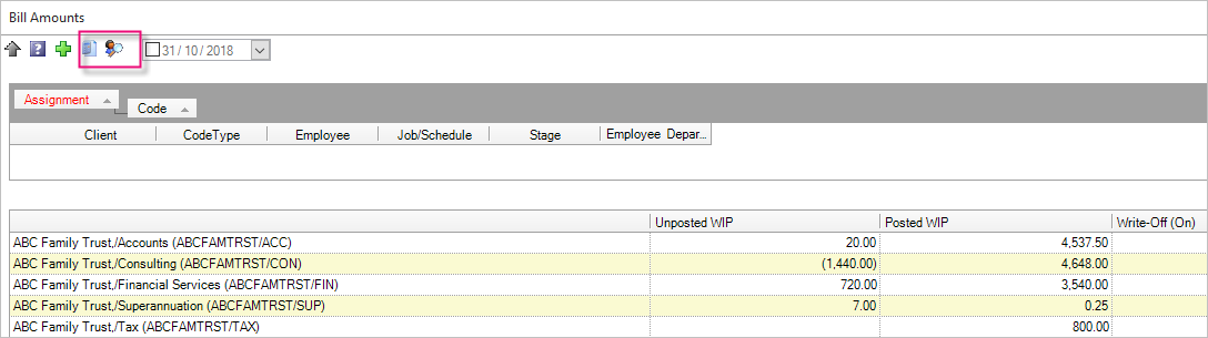 Timesheet transactions not displaying in the WIP Transfer window