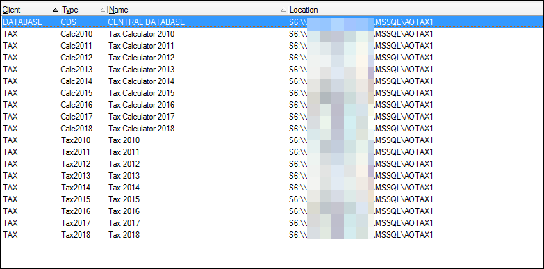 Transporting the parameter tables and layouts to SQL for AO Tax