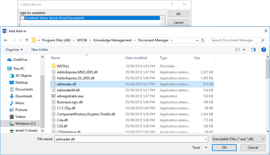 Buttons missing from Document Manager toolbar