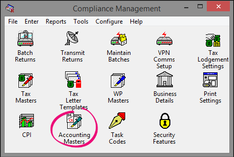 Printing a Master Chart of Accounts in AE Accounts