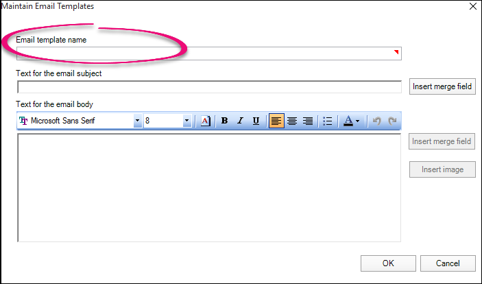 Creating a new email template