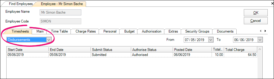 Copying Disbursement sheets