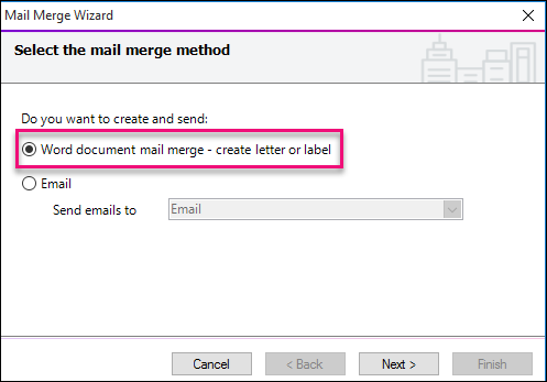 Editing a Mail Merge document template
