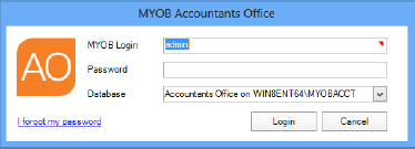 Activating MYOB logins