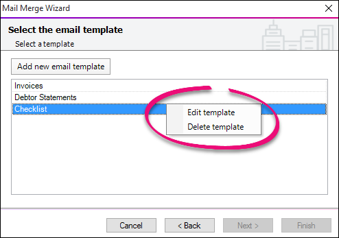 Creating a mail merge for emails