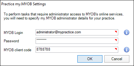Client Accounting—Initial configuration of MYOB Ledger
