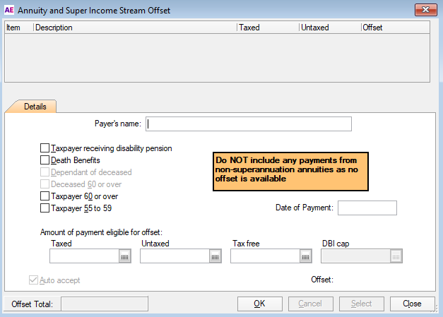 Annuity and Super Income Stream Offset (pen) 2023