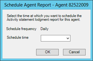 Scheduling a time to run the activity statement lodgment report 2025