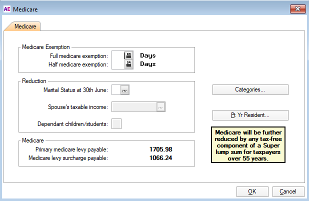 Medicare Levy Worksheet 2025
