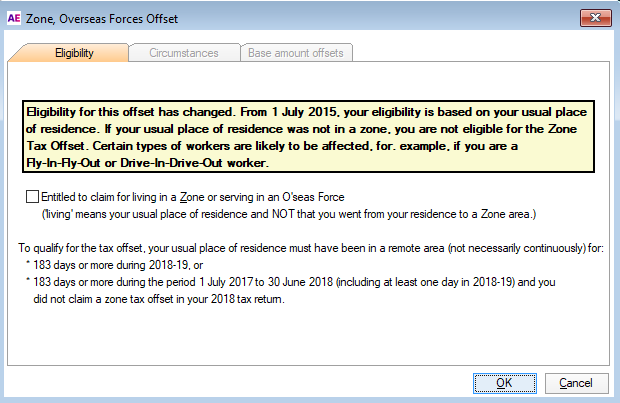 Zone or Overseas Forces Offset (shz) 2025