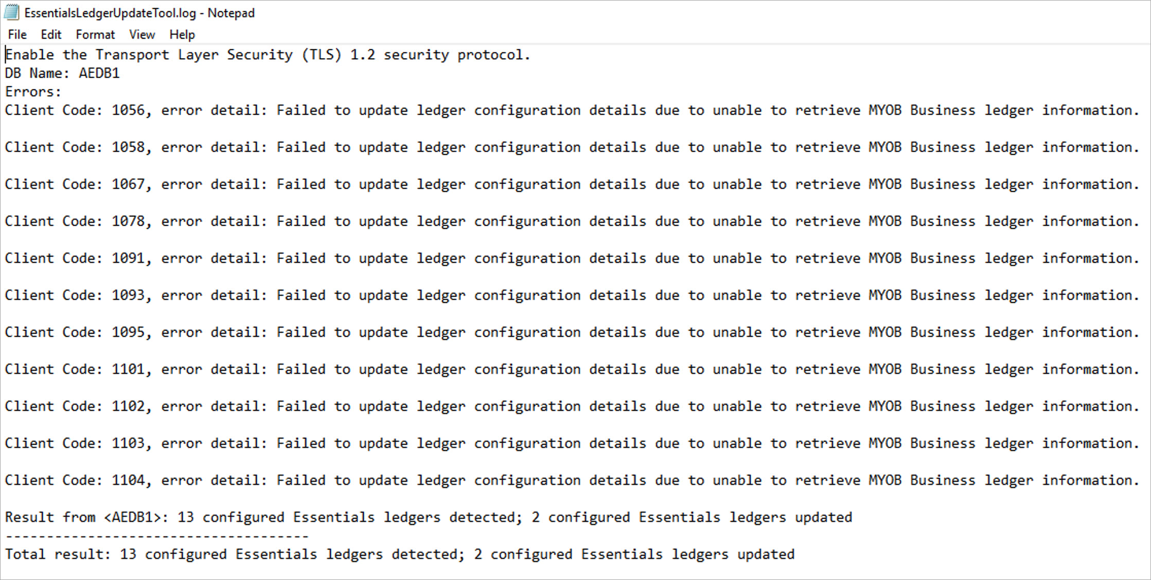 Troubleshooting configuration settings when updating Essentials ...